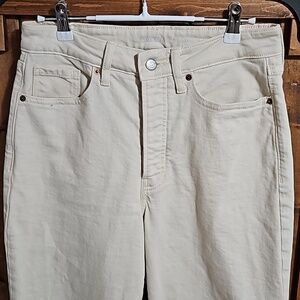 Old Navy | Jeans | Old Navy Cream Curvy Og Straight Cotton Stretch ...